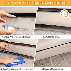 Soaoo 24 Pcs Clear Toy Blockers for Furniture 24'' L x 1.6'' W x 3.2'' H Under Bed Blocker Plastic Under Couch Blocker Couch Stoppers to Prevent Toys Pets from Getting Under Sofa Bed, Easy to Install