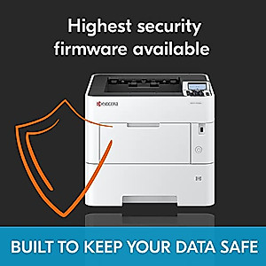Kyocera ECOSYS PA5500x Monochrome Laser Printer, 57 ppm, 600 x 600 dpi and Up to Fine 1200 dpi, 600 Sheet Tray, 100 Sheet MPT, Duplex, 5 Line LCD w/Hard Key Panel, Gigabit Ethernet, USB, 512 MB