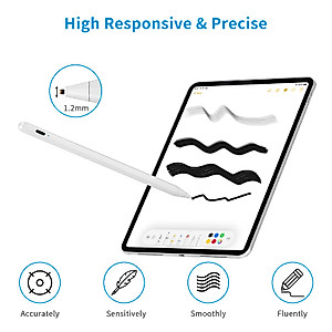 Stylus Pen for HP X360, High Sensitivity Digital Pencil with 1.5mm Ultra Fine Tip Stylus for HP X360 15 Inch Pen White
