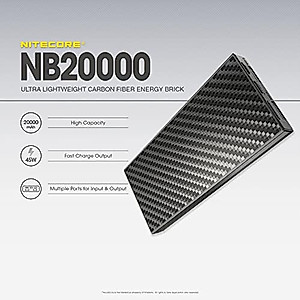 Nitecore Traveling Companion NB20000 Multi Ports USB Power Bank 20,000mAh w/Eco-Sensa VC4 4-Slot Digital Charger