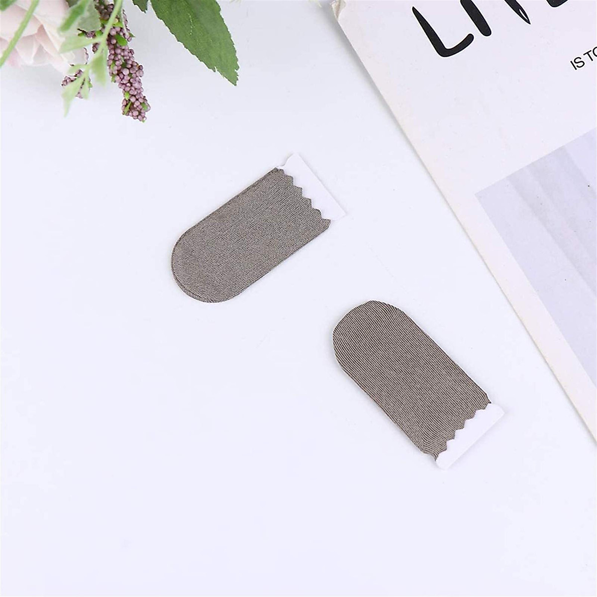 XJXJ 10pcs Screen Touch Finger Sleeve Breathable Anti-Sweat Finger Protector Game Finger Cover Finger Cot for Mobile Phone fingerless work gloves