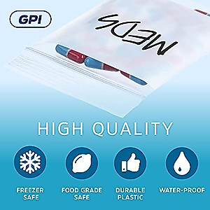 GPI - 2" x 3" - Bulk Pack of 100, 4 Mil Thick, Heavy Duty, Clear Plastic Reclosable Zip Bags, with Write-on White Block for Labeling, Strong & Durable Poly Baggies with Resealable Zipper Top Lock.