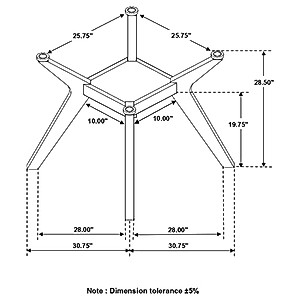 Coaster Furniture Paxton Mid Century Modern Wood Table Base Only Glass Top Sold Separately Nutmeg Brown 122180