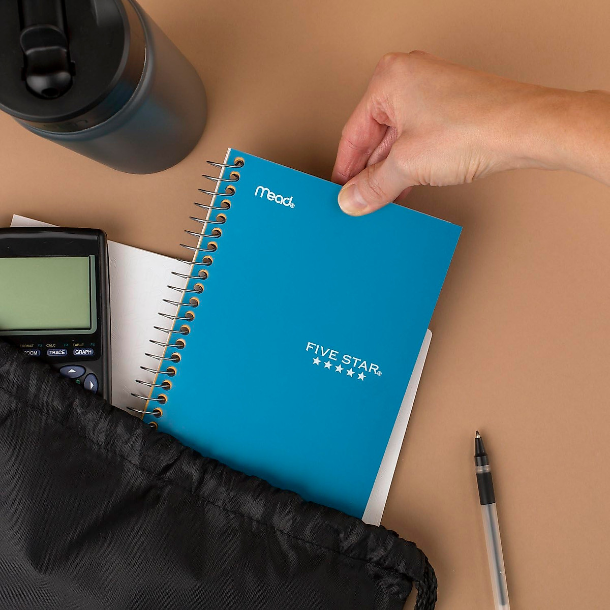 Five Star Personal Spiral Notebook, 1-Subject, College Ruled Paper, 7" x 4-3/8", Small Size, 100 Sheets, Teal Blue (45484AA4)