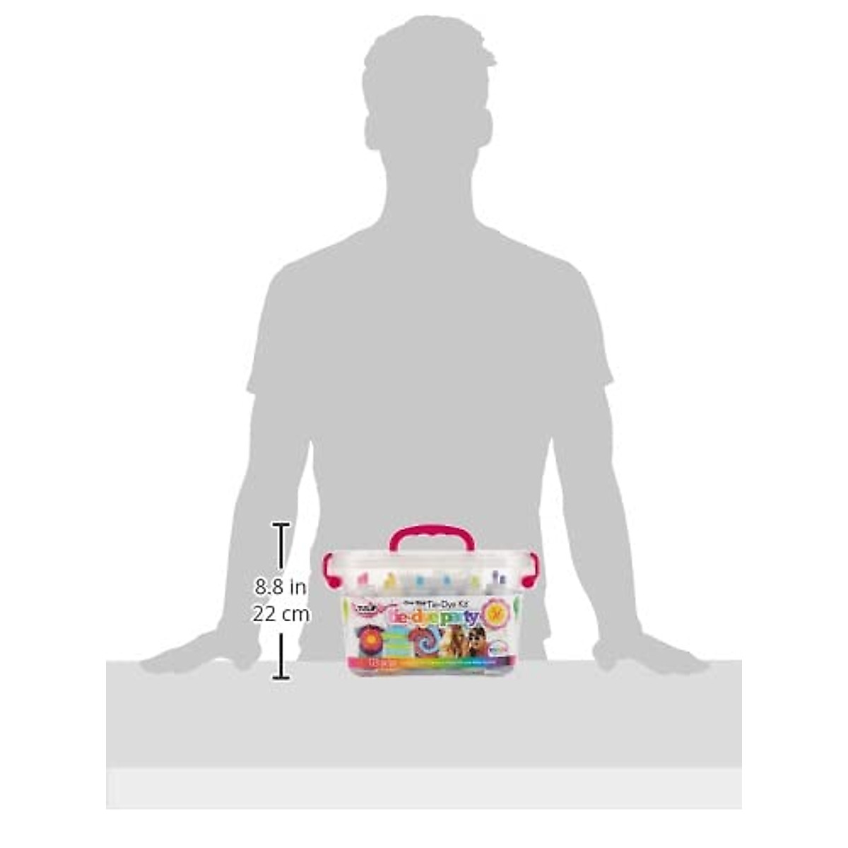 Tulip One-Step Tie-Dye Party, 18 Pre-Filled Bottles, Creative Group Activity, All-in-1 Fashion Design Kit, 1 Pack, Rainbow