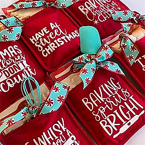 Christmas Pot Holder Baking Kit, Christmas Pot Rack Baking Kit, Christmas Oven Mitts Ornament Printed Oven Gloves, Kitchen Cooking Baking Gift