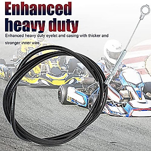 QAZAKY Enhanced 71" inch Throttle Cable 63" inch Long Casing Wire Compatible with Manco ASW 8252-1390 Go Kart Cart Mini Bike Buggy Gokart Scooter Lawn Mower