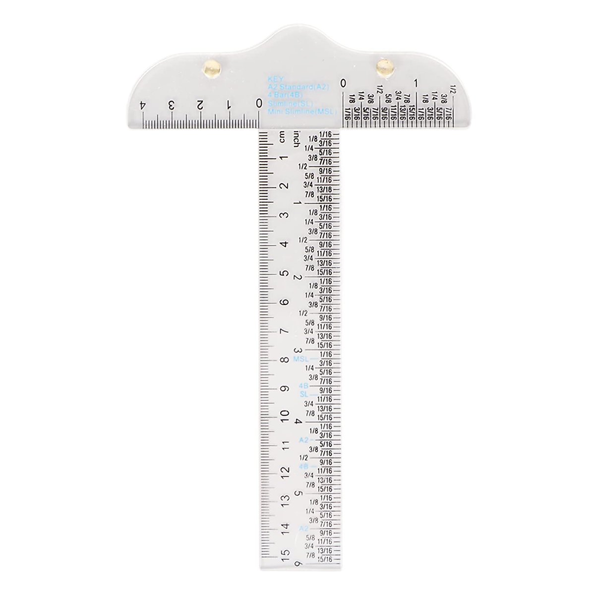 T Ruler T Ruler Inch Cm Scale Clear Acrylic Portable Multifunction Drafting Ruler Clear Graduation T Ruler for Art Binding Crafts Easy Reference