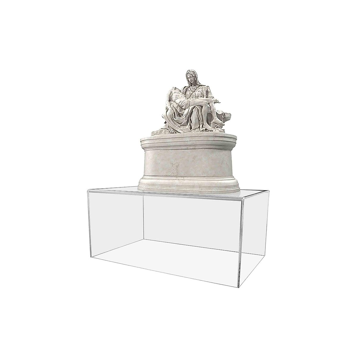 20" x 12" x 9" Acrylic Display Riser Box with One Open Side No Lid Versatile Clear Rectangular Retail Product Platform and Merchandise Storage Bin by Marketing Holders