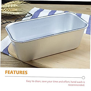 Cabilock 1pc Toast Mold Cheesecake Mini Baking Pans Burger Mold Bread Baking Tin Oven Rectangular Bread Toasting Molds Bread Baking Mold Kitchen Supplies Silver Household Aluminum Alloy Set