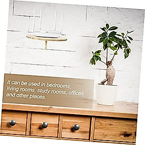 VILLCASE Tv Stand Tv Stand Tv Stand Tv Stand Stand Stand Router Bracket Useful Stickers Nail Shelf Practical Screwdriver Wood Free with Wall Rack Wooden Mounted Storage Projector