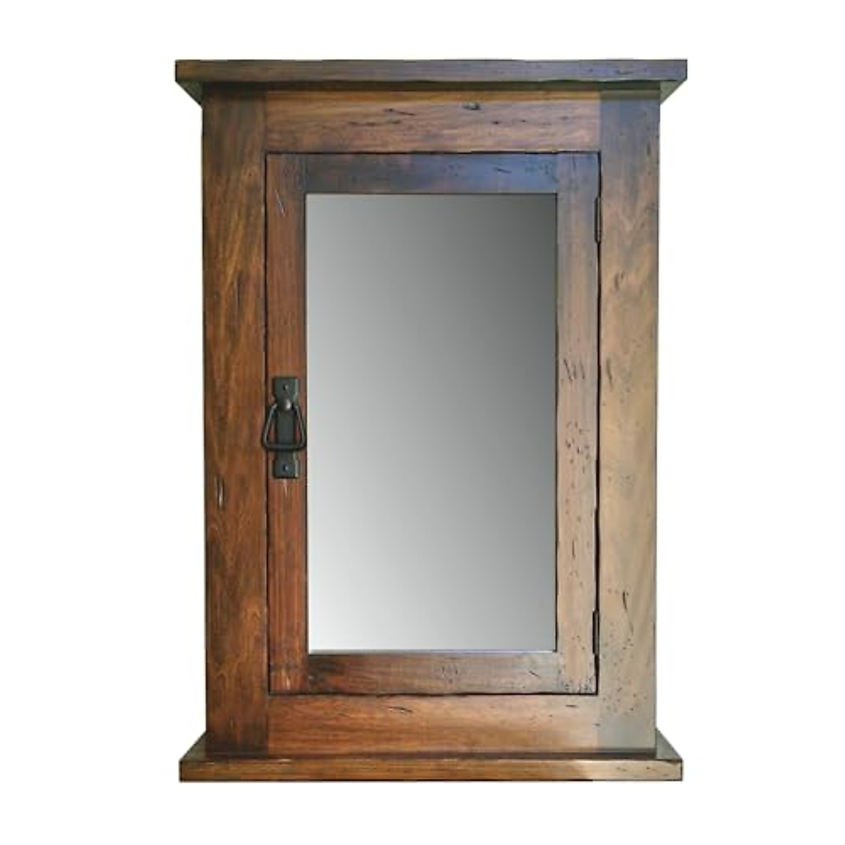 Dijkoo ZyduzscAT NUOTIRUIS Primitive Mission Medicine Cabinet/Surface Mount/Distressed Medium Finish/Solid Wood & Handmade C