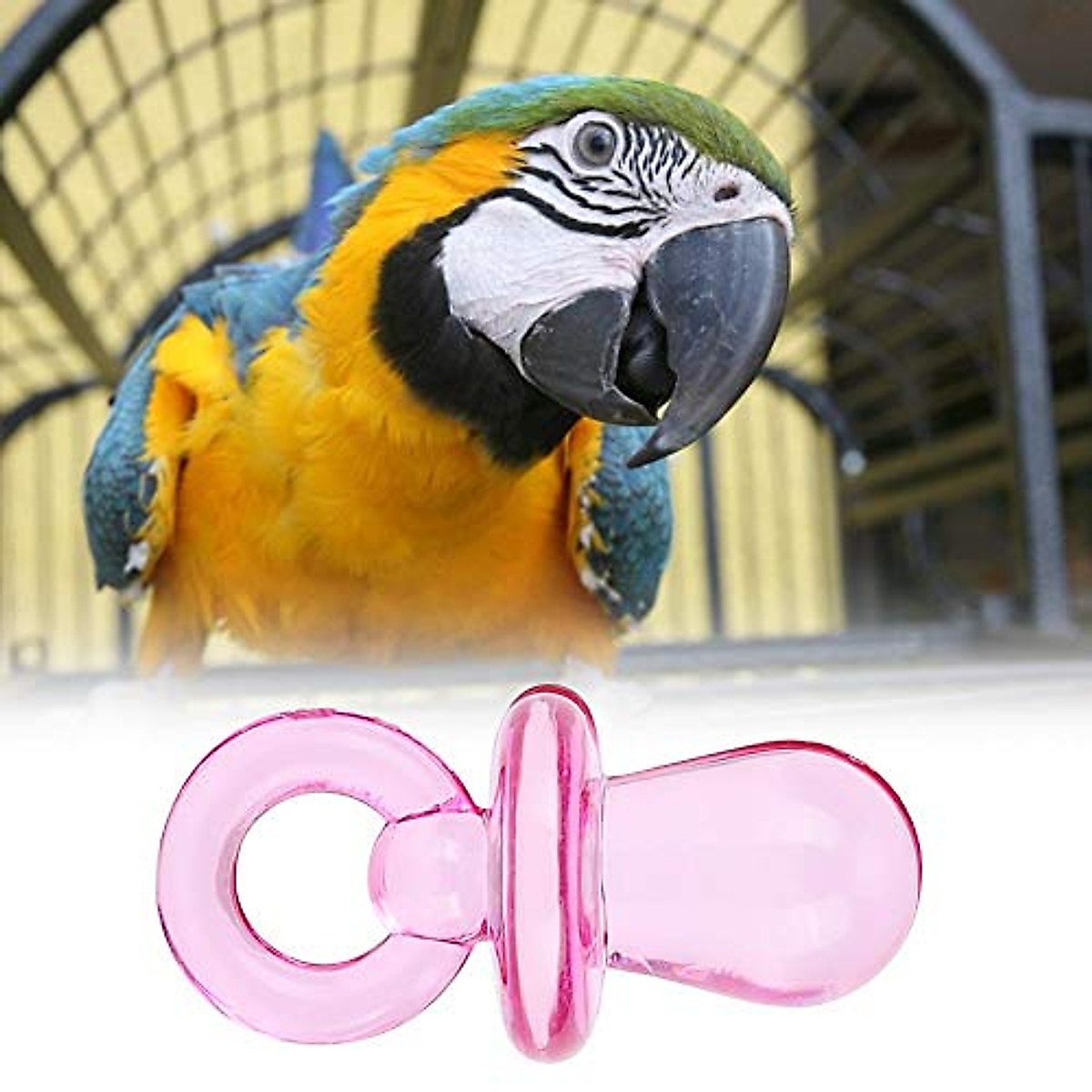 Bird Toys, 50pcs Plastic Bird Toys Bird Nipple Toys Bite Chew Toys Plastic Colorful Bird Pacifiers Pet Teeth Toy Birds Supplies Accessories