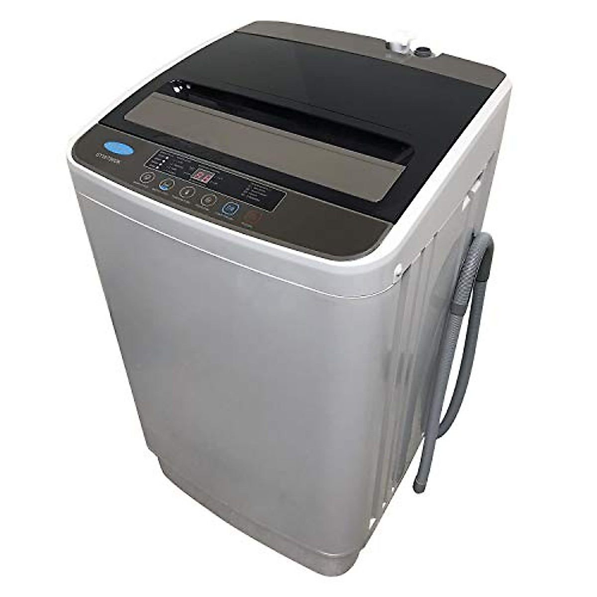 Sonya Full-Automatic Portable Washing Machine Compact Top Load Laundry Washer Spin with Drain Pump, 4 Wash Programs 4 Water Level Selections with LED Display 1.58cu.ft 13 Lbs Capacity, Grey