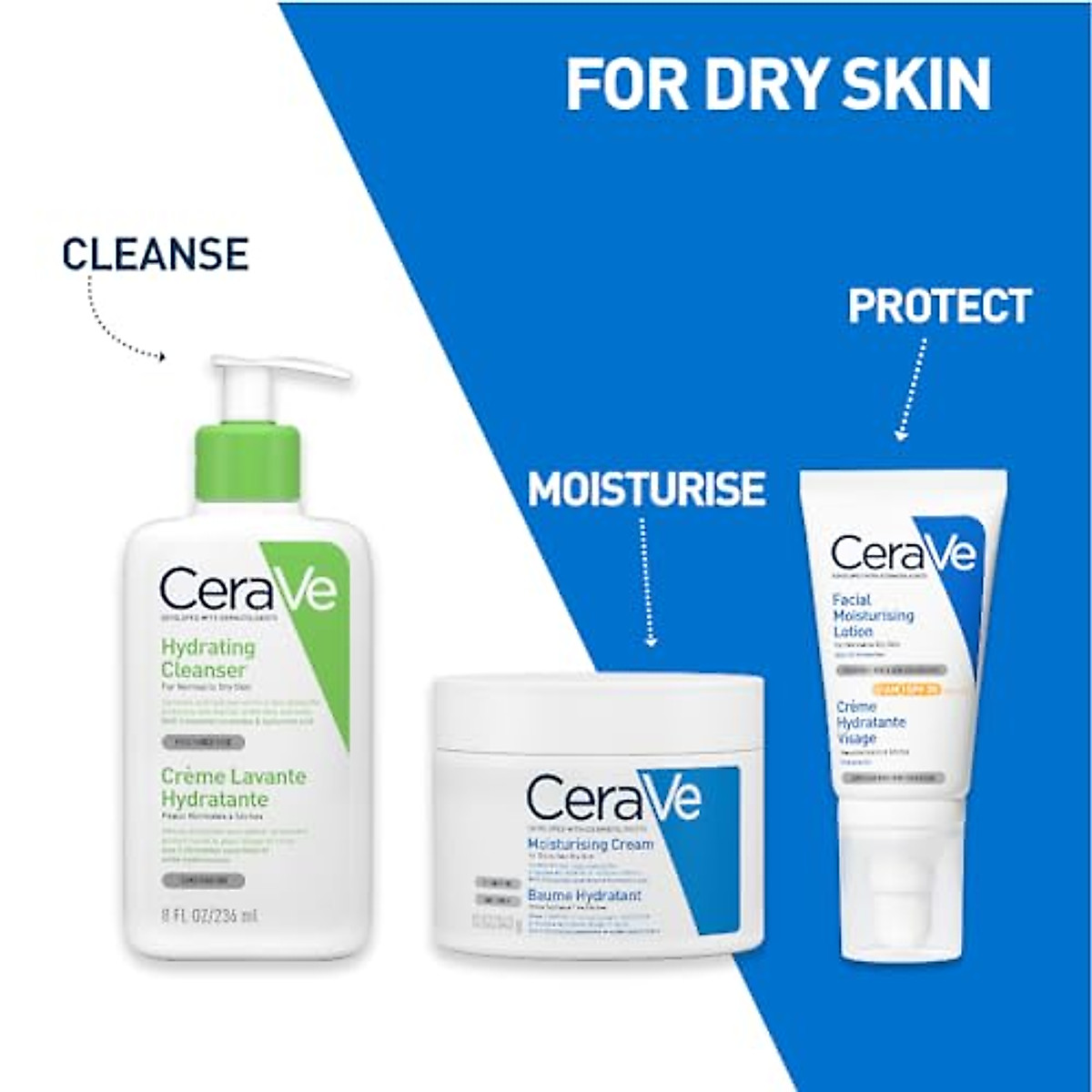 CeraVe Hydrating Cleanser | 236ml/8oz | Daily Face & Body Wash for Normal to Dry Skin