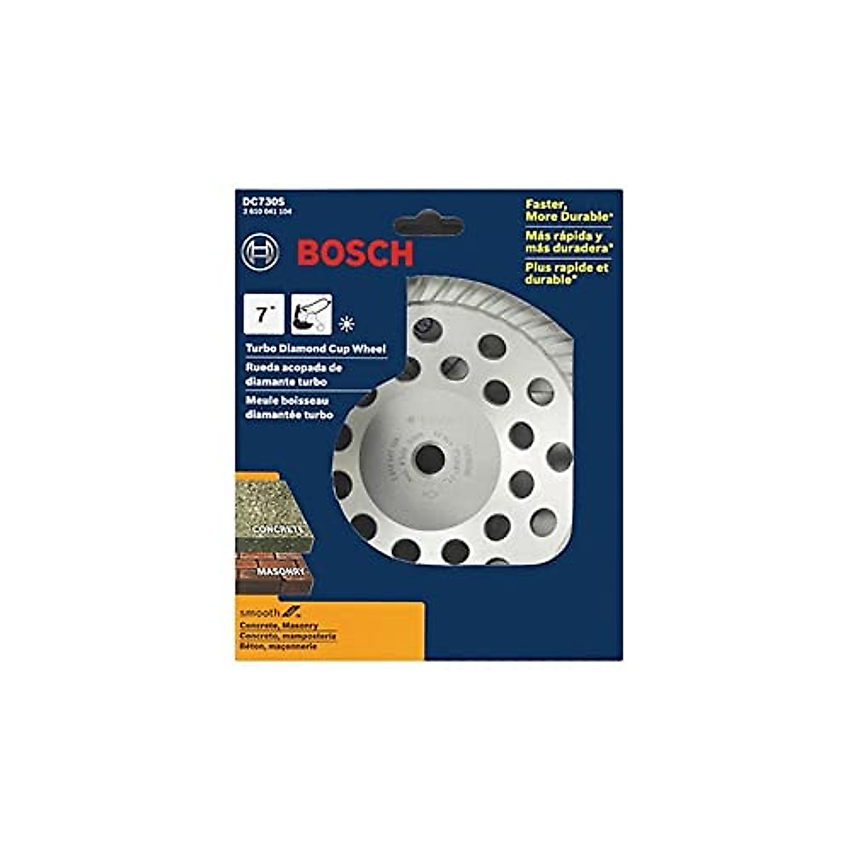 BOSCH DC730S 7 In. Turbo Diamond Cup Wheel with 5/8"-11 Hub