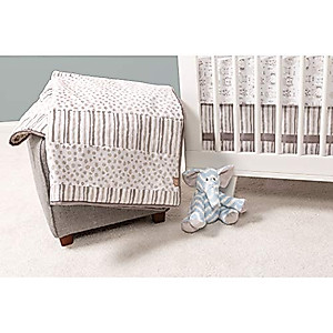 Trend Lab Sidney 3 Piece Crib Bedding Set, Can Be Used As A Blanket Or A Playmat for Tummy Time, Includes Quilt, Fitted Crib Sheet and Skirt