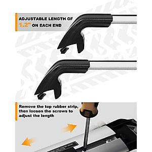 Snailfly Adjustable Cross Bars Roof Rack Luggage Carrier Fit for Ford Edge 2015-2024