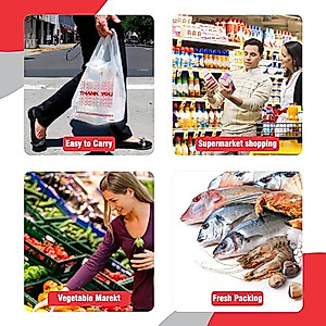 Concession Essentials Disposable & Reusable Thank You T-Shirt Bags- Pack of 100