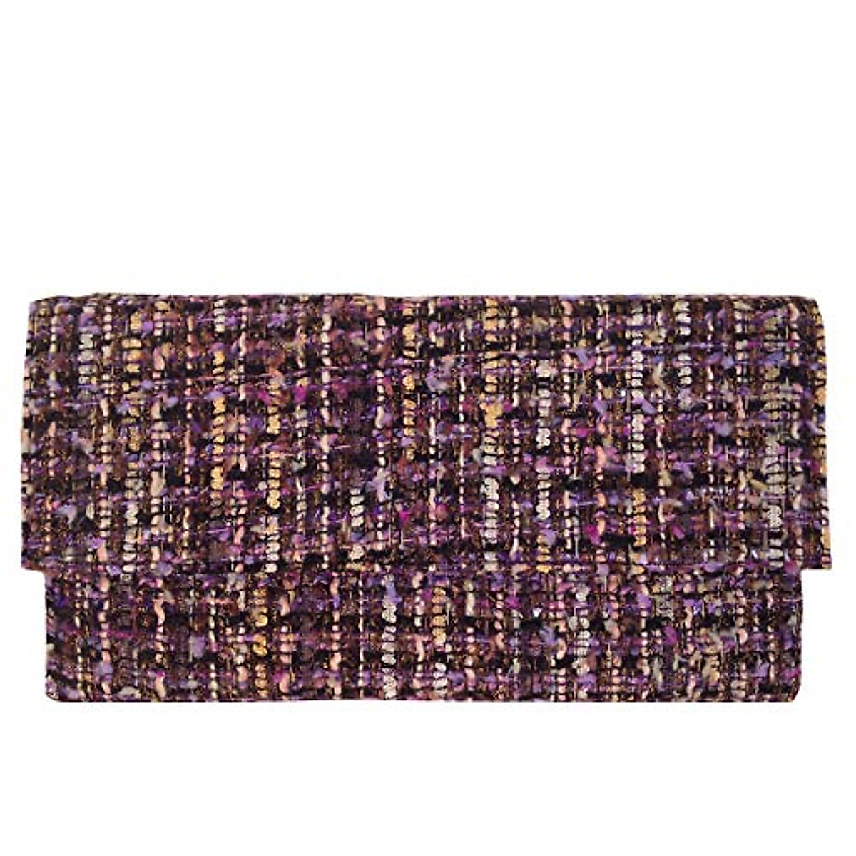 JNB Weaved Fabric Flat Clutch, Lavender