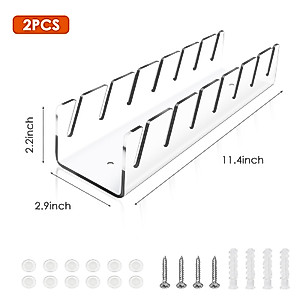 Hat Stand for Baseball Caps, 2 Pack Hat Organizer and Display, Acrylic Hat Rack for 14 Baseball Caps for Bedroom, Closet, Dresser, Entryway, Office