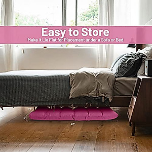 Giantex Floor Sofa Chair Video Gaming Chair with 14 Adjustable Position, Padded Back Support Floor Cushioned Seat, Folding Lazy Chair for Meditation, Reading, Watching, Living Room Recliner(Pink)