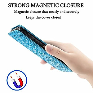 ZXL Magnetic PU Wallet Case and Protector Credit Card Holder Flip Leather with Stand Function Cell Phone Cover for Infinix Smart 5 Blue