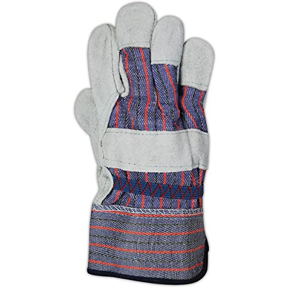 MAGID DuraMaster TB725E Gunn-Cut Leather Palm Glove with Safety Cuff, 12 Pairs