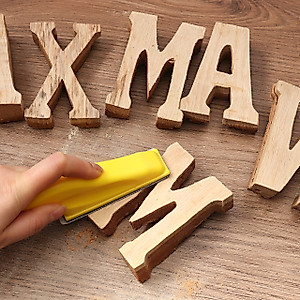 60 Sheets Micro Detail Sander Paper Kit,3.5”x 1”Hand Sanding Block for Small Projects Wet Dry Hook & Loop Silicon Carbide 80 to 400 Grit Sandpaper for Wood Crafts,Tight Narrow Spaces Metal Finishing