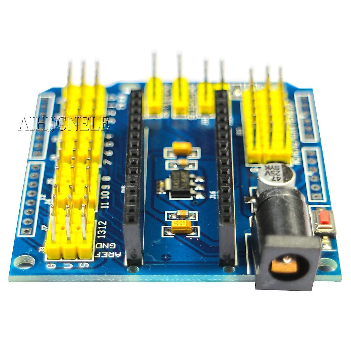 AIHJCNELE 2pcs Nano I/O Expansion Board Extension Shield for Nano V3.0 UNO R3 R1 Pro Duemilanove Nano I O Sensor Shield Module Nano UNO Multipurpose Expansion PCB with Dupont Cable Wire Kits