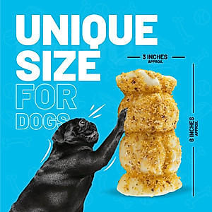 Sitka Farms Bully Dusted Beef Cheek Rolls 5-6" - 4 Count - Extra Thick Dog Chew Bones No Rawhide - Long Lasting Dog Toy - Healthy Teeth and Gums for Small Medium and Large Dogs