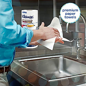 Kimberly Clark Professional Towels Premier Kitchen Paper Towels (13964), Cloth-Like Softness, Perforated, 24 Rolls / Case, 70 Kleenex Paper Towels / Roll, White