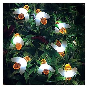 Xiaobei Solar String Lights, LED bee Shaped Solar Fairy Lights, Solar Lights Outdoor Garden Suitable for Outdoor Home Garden Fence Summer Installation