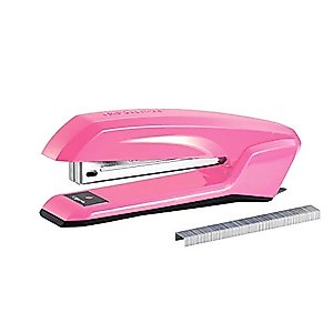 Bostitch Office Ascend 3 in 1 Stapler Integrated Remover & Staple Storage, 420 Staples Included, 20 Sheet Capacity, Lightweight, Pink
