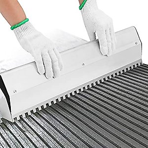 Mxmoonfree Tile Tools 24'' Large Tile Trowel 2/5" x 2/5" Square Notch Trowel Tile Adhesive Spreader, Perfect for Large Tiles Flooring & Tiling Masonry Hand Trowel