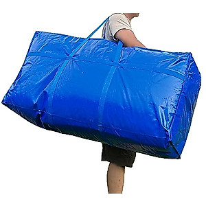 66 Gallon Extra Large Storage Bags, Huge Moving Bags Heavy Duty with Zipper and Stronger Handles, Big Foldable Duffle Bag for Travel - Waterproof Material Protects from Dust and Moisture - Storage Totes Moving Boxes for College, Christmas Tree, Blankets,