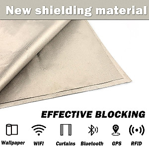 Faraday Fabric, Faraday Cloth,Faraday Fabric Kit 43.3in x 39.4in Fabric with 32.8ft of Faraday Tape Copper Nickel Faraday Fabric for DIY Faraday Cages,Faraday Boxes,for WiFi, GPS