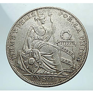1924 PE 1924 PERU South America 1 SOL Antique BIG Origina Denomination_in_description Good Uncertified