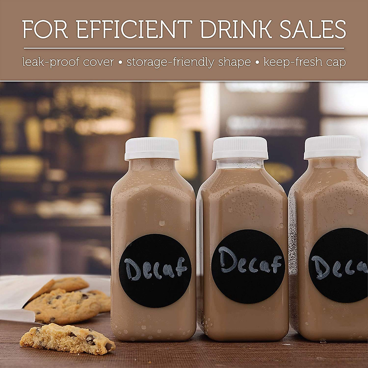 Disposable Juice Container with Caps, 12 Oz Reusable, Clear & Empty Smoothie Bottle For Grab & Go Drink & Juicing Journey, 12 Pack BPA-Free Plastic Water Bottles, Handy, Leak-Proof Beverage Containers