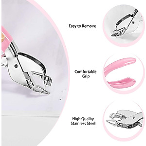 Staple Removers,Dedicated Staple Remover, Stapler Remover Tool Comfort and Energy Saving, Heavy Duty Remove Staple Tool with Non-Slip Rubber Handle for Office School Home (Pink)