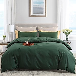 SNOWMAN Duvet Cover Queen Size,3 Pieces Bedding Sets,1200Thread Count 100% Egyptian Cotton Comforter Cover with 2 Pillowcases Ultra Soft&Breathable(Blue,90x90Inches)
