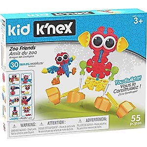 KID K’NEX – Zoo Friends Building Set – 55 Pieces – Ages 3 and Up – Preschool Educational Toy (Amazon Exclusive)