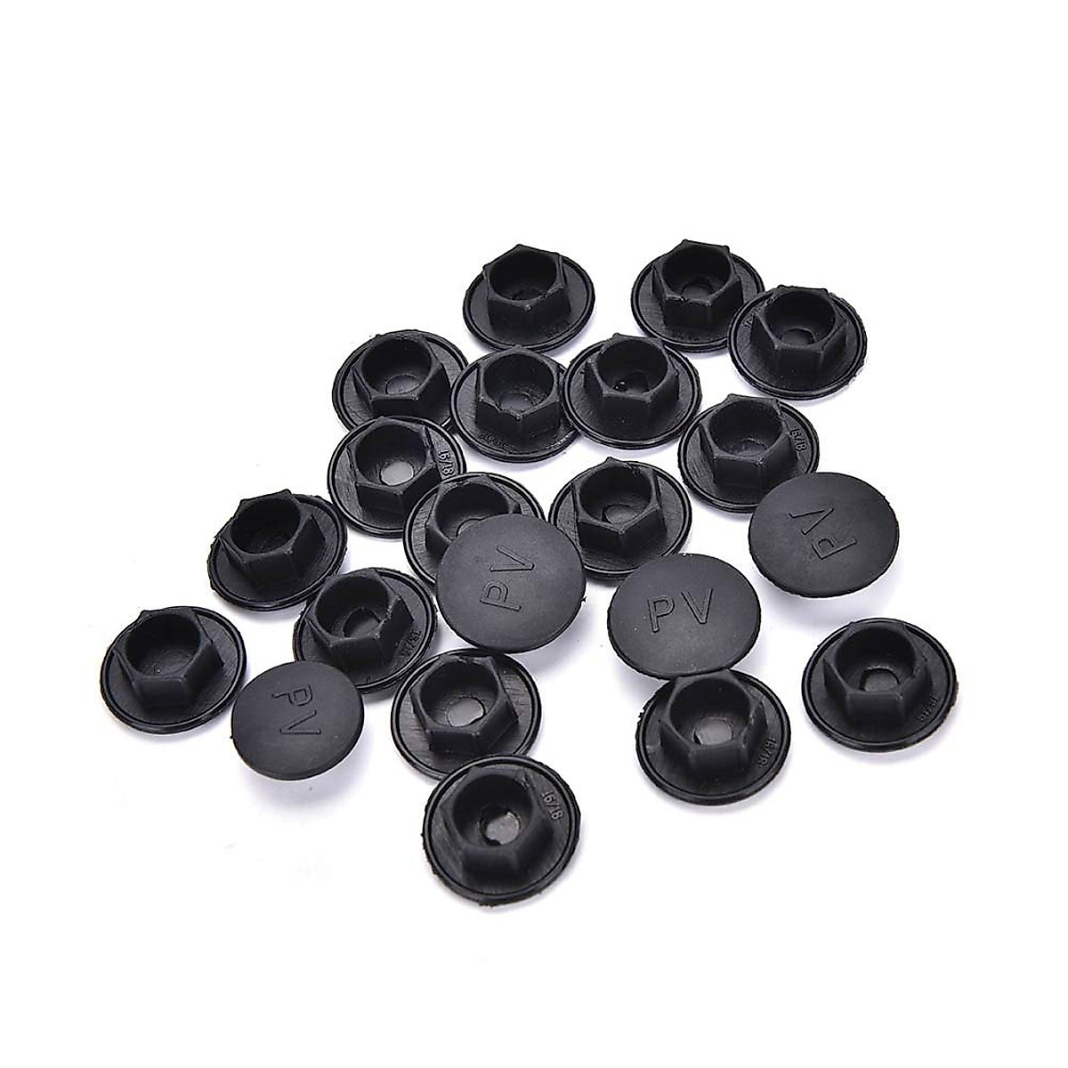 Screw Wholesale 20PCS Black Hex Socket Allen Bolt Screw Nut Hexagon Head Cover Cap Protector Fasteners Screws Covers Caps M5-12 - (Size: M6)