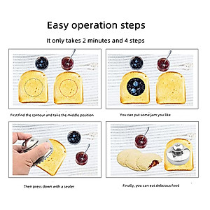 Sandwich Sealer, Sandwich Cutter and Sealer, Food-Grade 304 Stainless Steel Sandwich Sealer, Bread spring die sandwich thawing sealer baking die , Uncrustable Sandwich Maker/PBJ Cutter