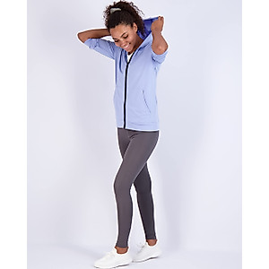 3 Pack: Womens Dry Fit Long Sleeve Full Zip Up Hoodie Jacket Ladies Athletic Running Track Workout Sports Yoga Pockets UPF Sun Shirt Rain Warm Sweat Up Winter Rain Lightweight Outerwear- Set 4, L