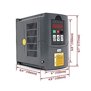 RATTMMOTOR Variable Frequency Drive 2.2KW 220V VFD Drive Inverter Frequency Converter Single Phase Input, 3 Phase Output for VFD Water-cooled Air-cooled Spindle Motor Speed Control+VFD Extension Cable