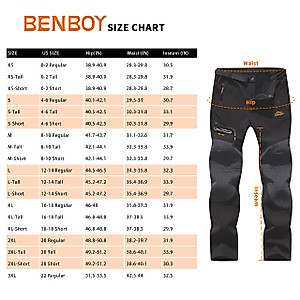BenBoy Men's Snow Ski Outdoor Waterproof Windproof Fleece Cargo Hiking Pants,AN-SF1602M-Army Green-2XL