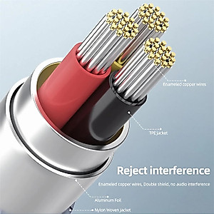 PPTVC USB Type C to 2 RCA Audio Cable,Type-C RCA Cable 6ft, 2rca Jack USB-C Audio Line for Xiaomi,LG,Home Theater Amplifier,DVD, TV Speaker