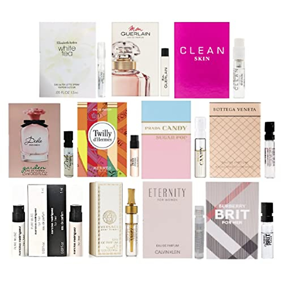Designer Perfume Sampler Set Lot x 12 Sample Vials - High End Fragrance Samples for Women, 12 Piece Set