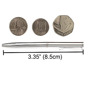 NarwhalCo Set of 2 Small Pens (3.35") for Pocket, Wallet, Planner, Purse or Passport